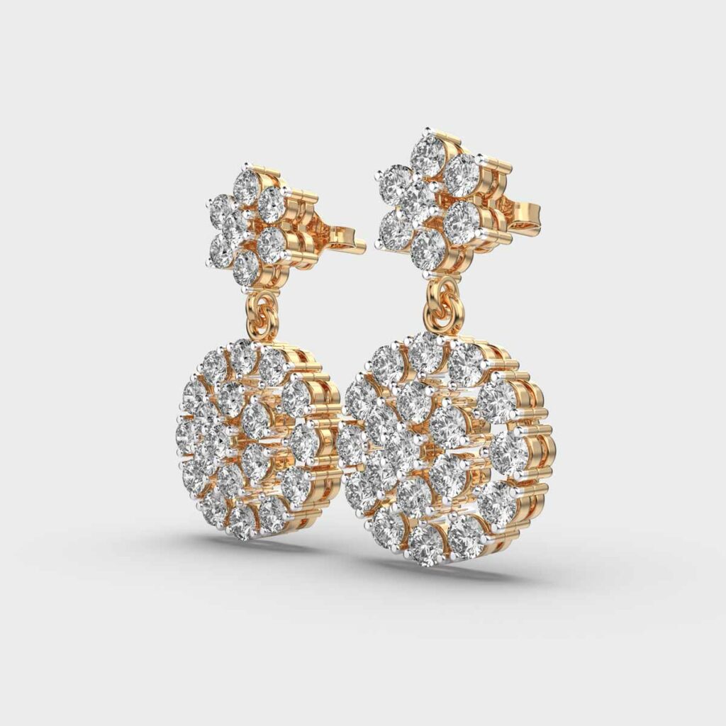 Buy Scintillating Beauty Diamond Dangler Earrings At Jewelbox
