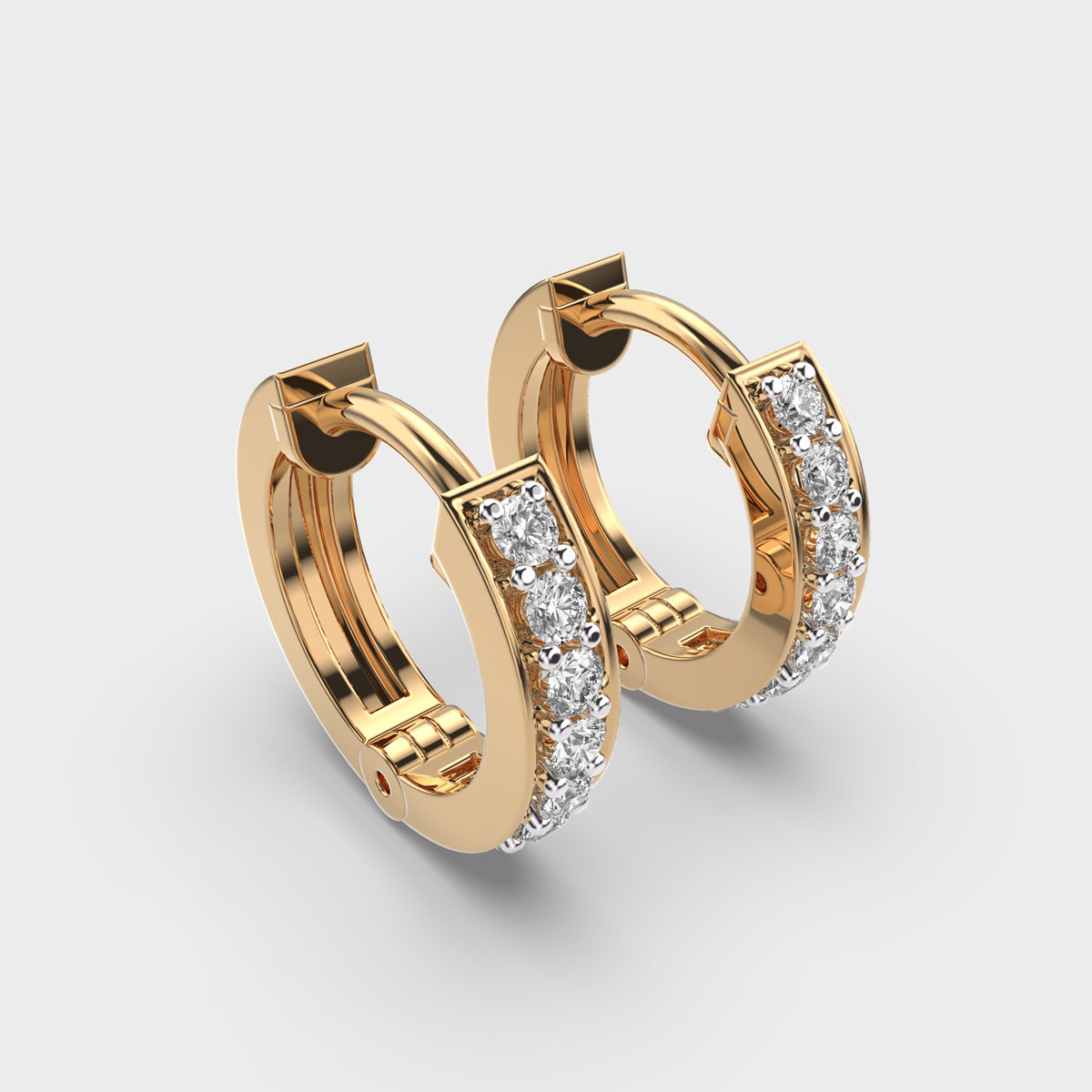 Buy Pure Elegance Diamond Ear Piercing Hoops At Jewelbox