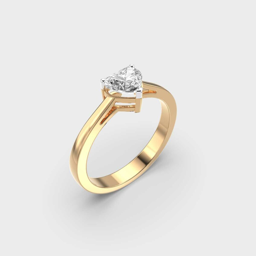 Buy Subtle Glow Heart Solitaire Diamond Ring At Jewelbox