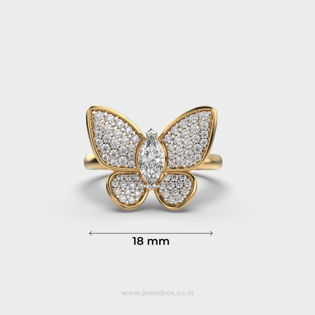 Buy Classic Buttercup Butterfly Diamond Ring At Jewelbox