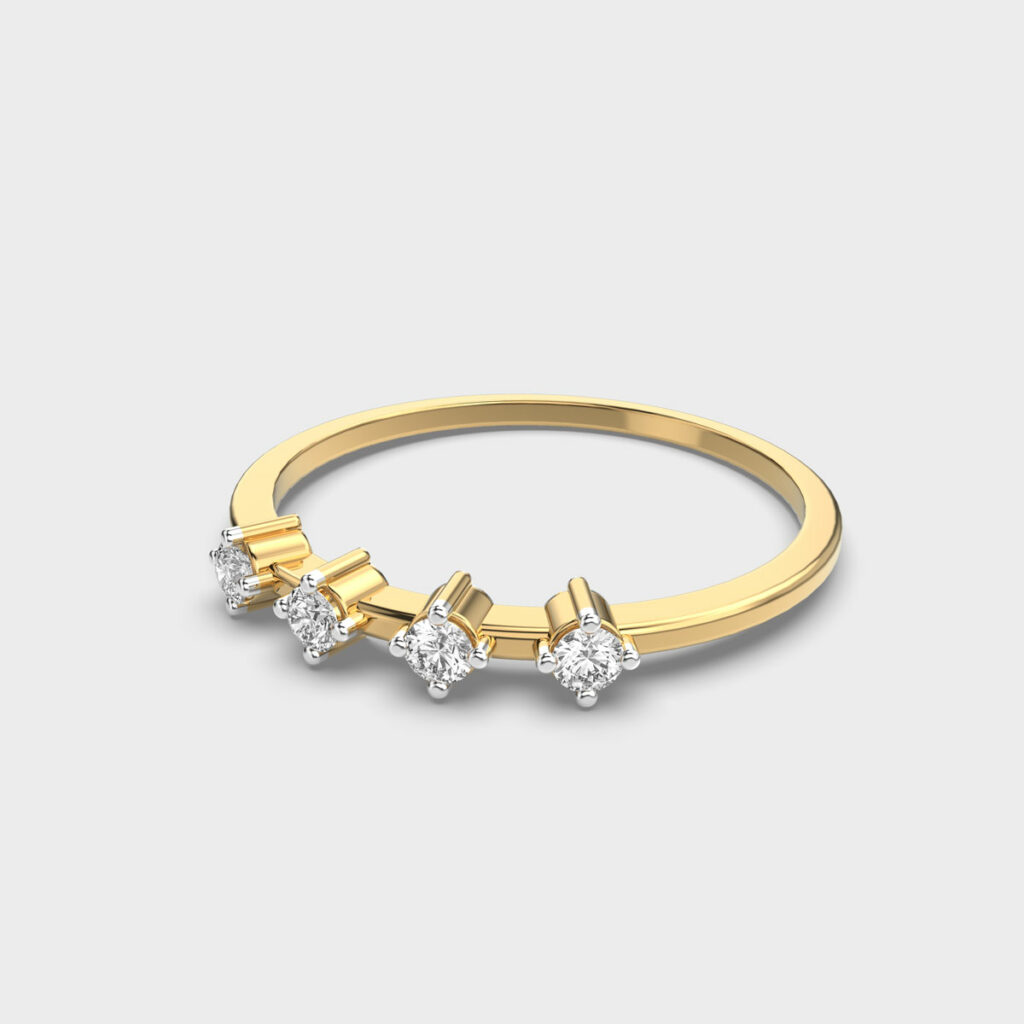 Buy Quadruple Star Stackable Diamond Ring At Jewelbox