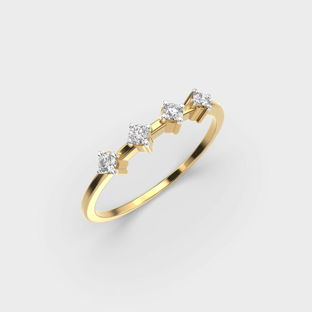 Buy Quadruple Star Stackable Diamond Ring At Jewelbox