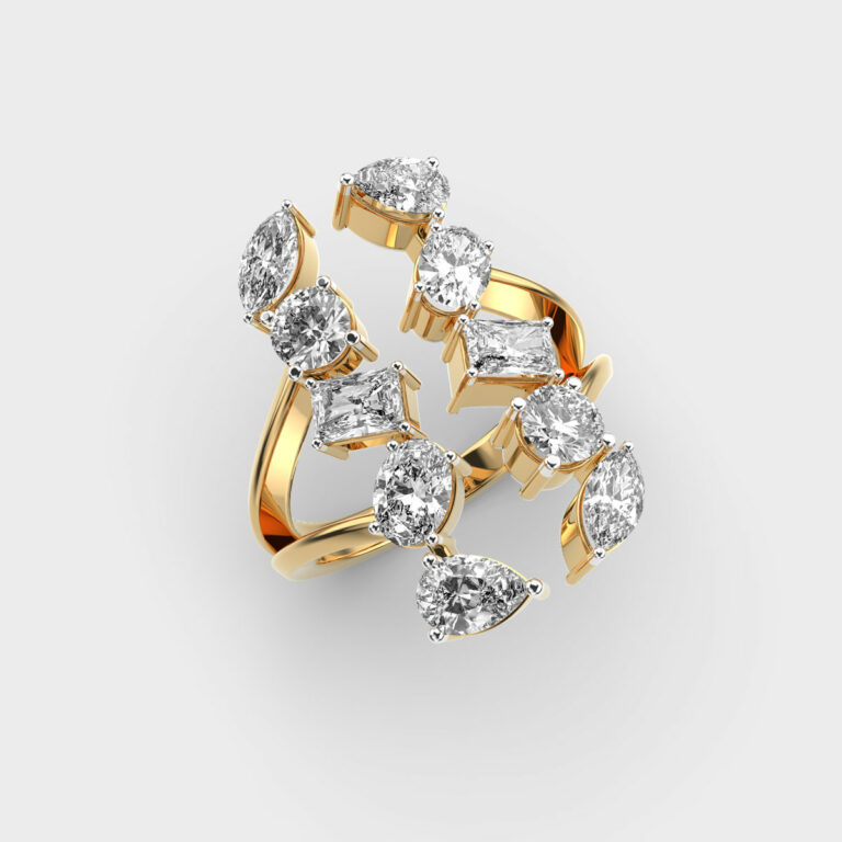 Buy Enticing Shimmer Diamond Statement Ring At Jewelbox