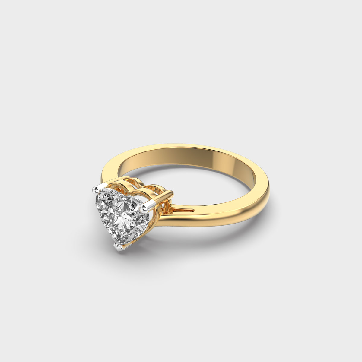 1 Carat Heart Solitaire Ring