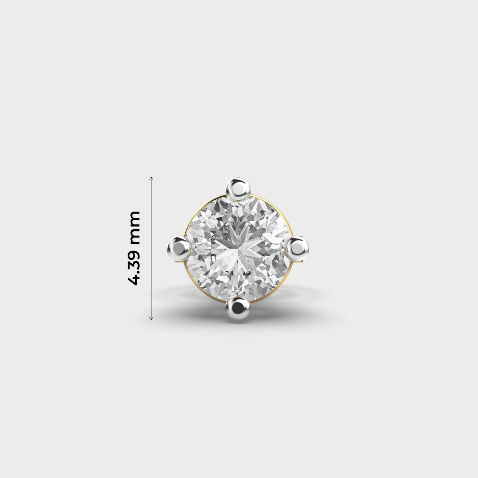 Buy Men's Round Cut Diamond Stud At Jewelbox