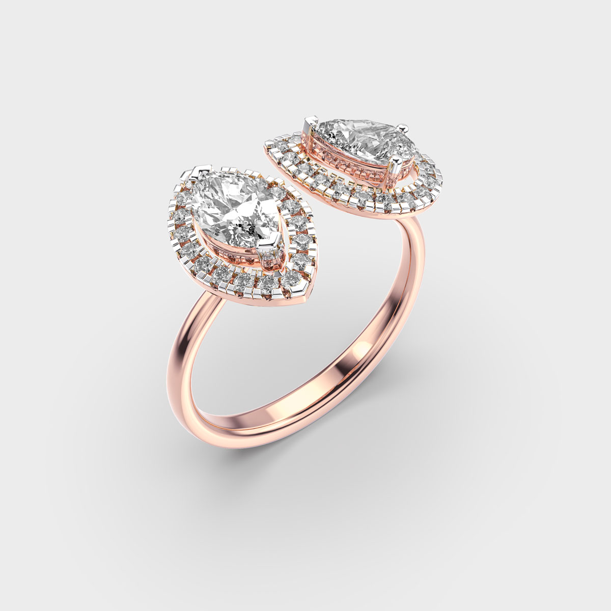 Buy Studded Double Duo Diamond Ring At Jewelbox