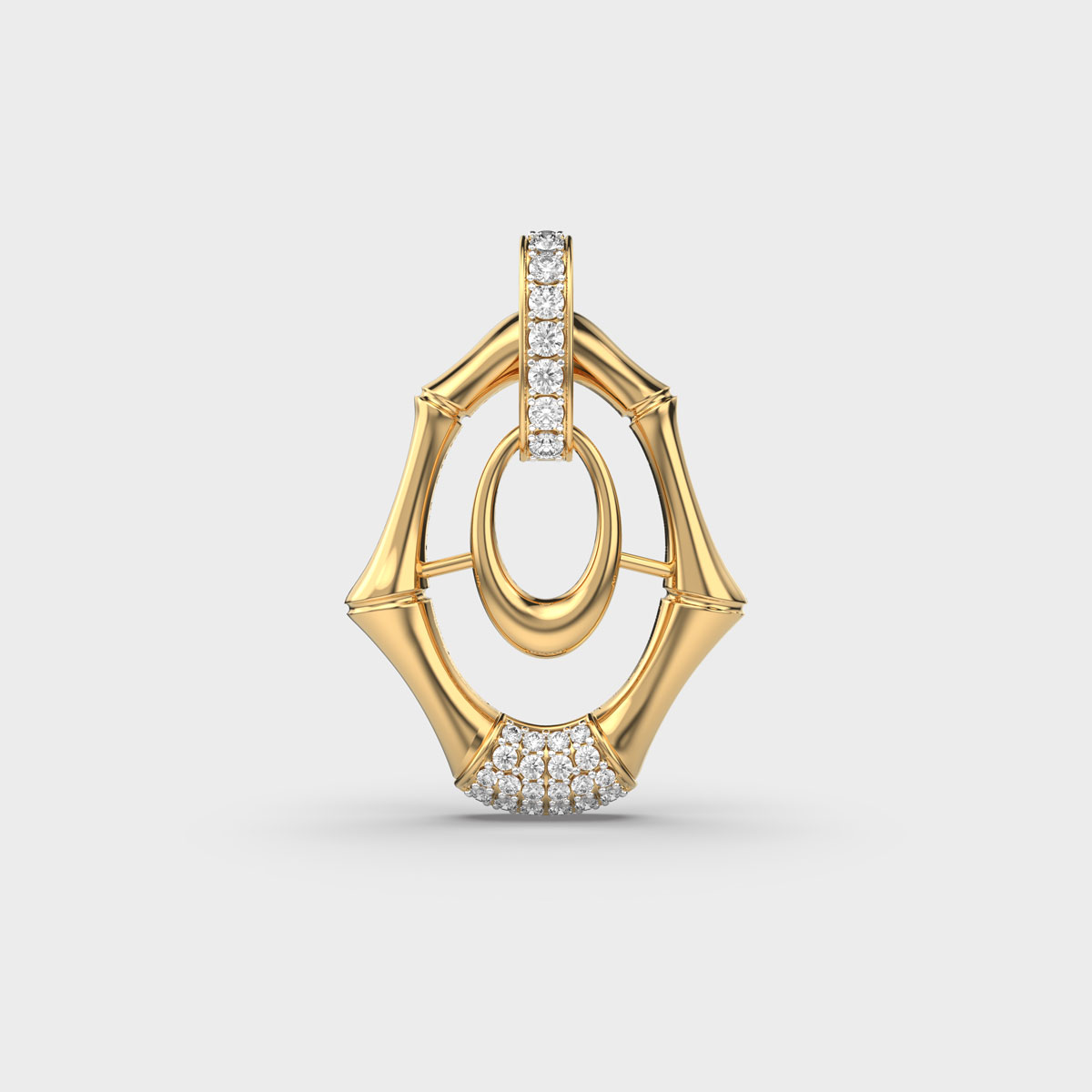 Buy Abstract Beauty Diamond Pendant (Without Chain) At Jewelbox