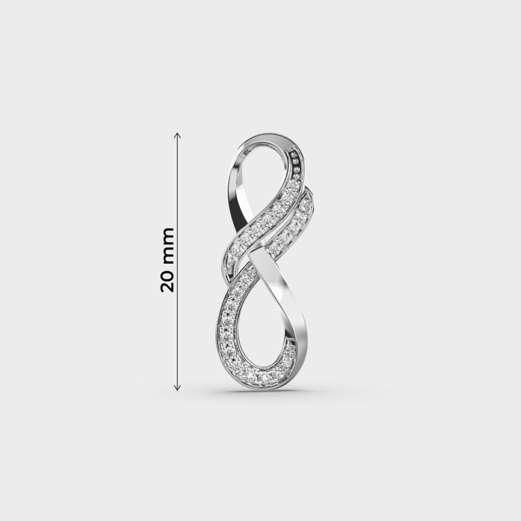Elegant Infinity Loop Diamond Pendant