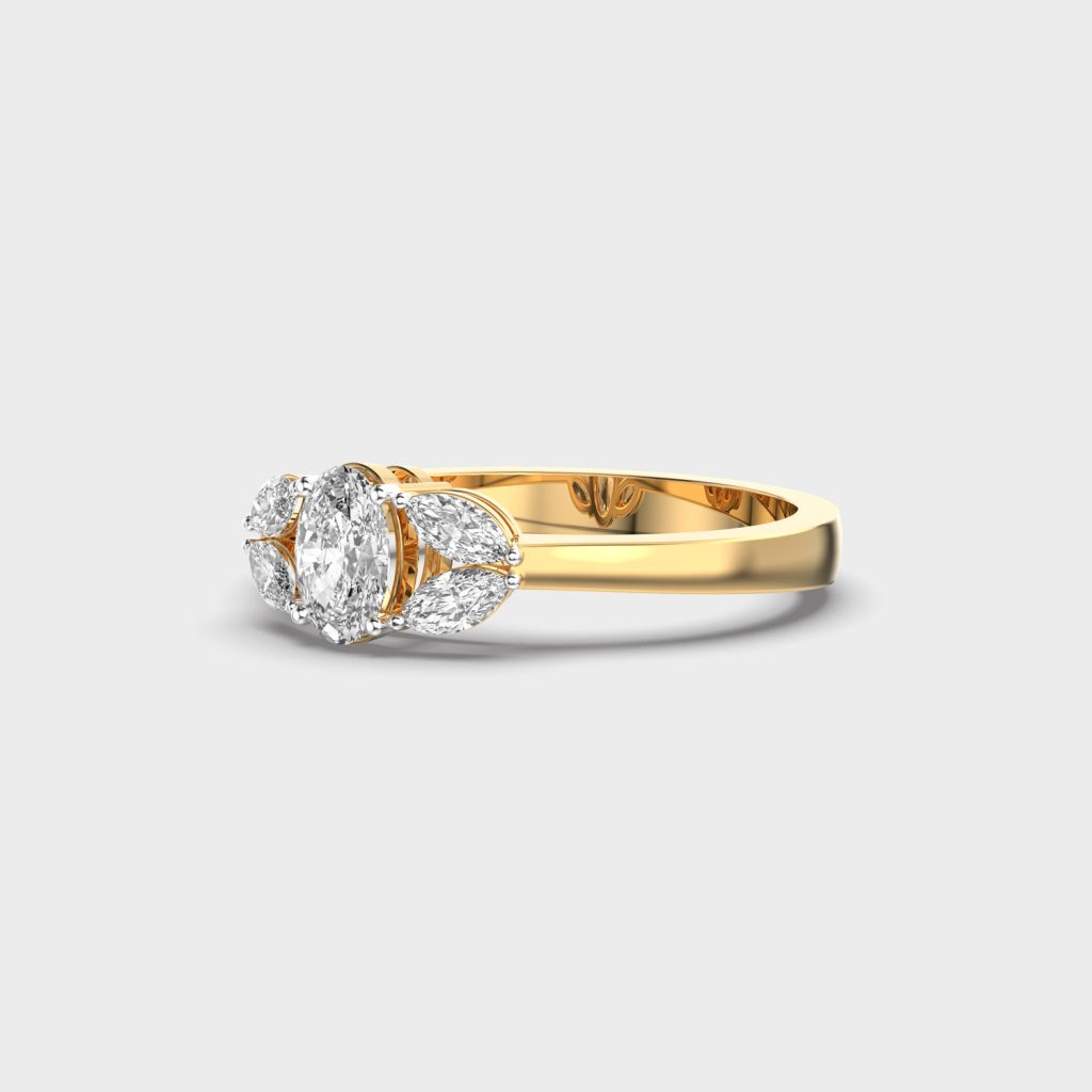 Buy Modish Divine Diamond Ring At Jewelbox