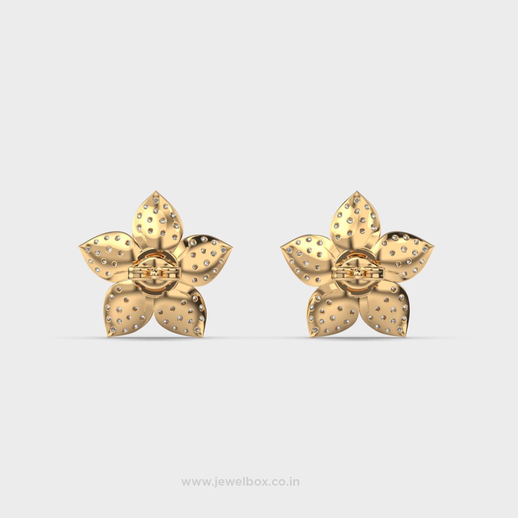 Buy Periwinkle Belle Floral Diamond Earrings At Jewelbox