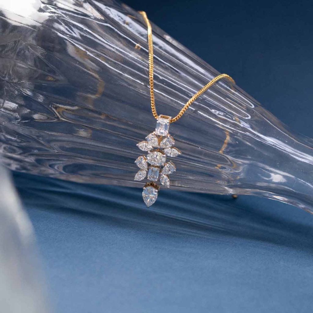 Crystella Snowflake Diamond Pendant