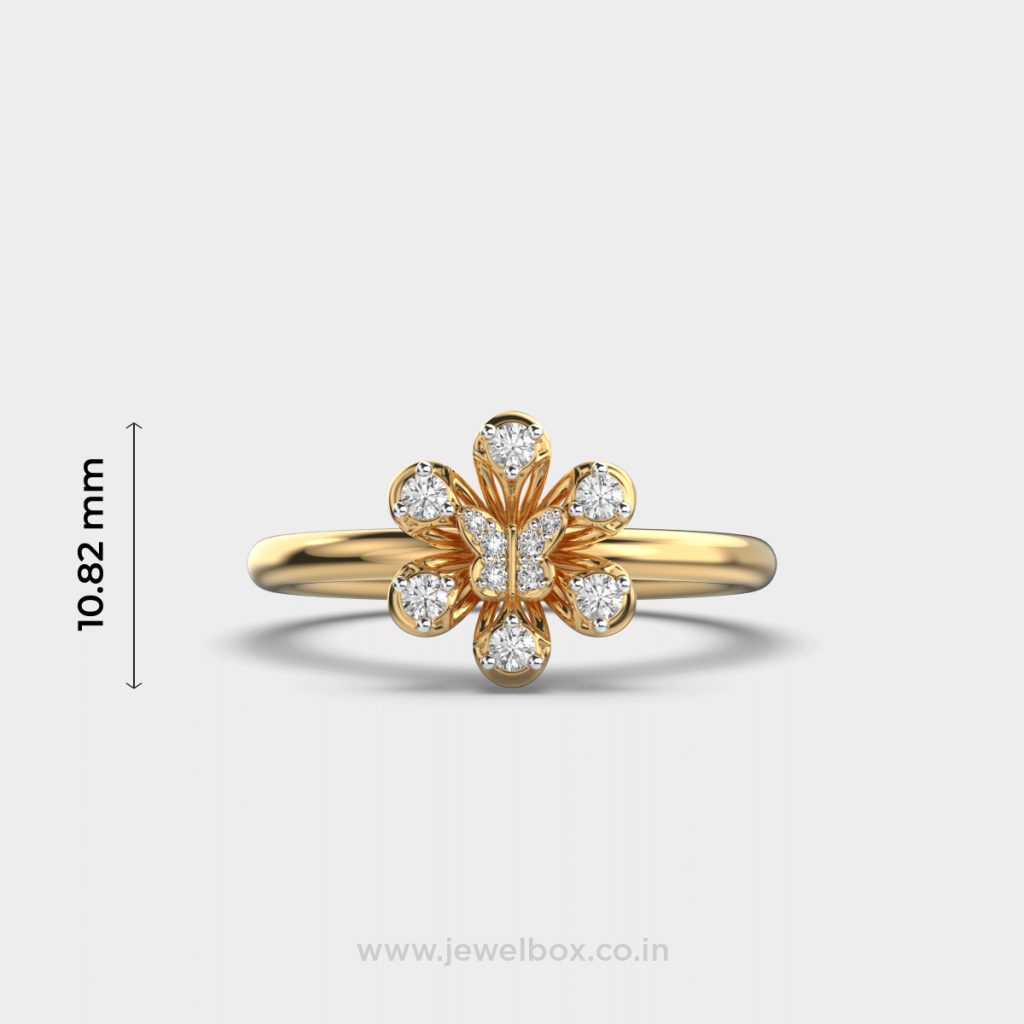 Floral Bloom Diamond Encrusted Ring