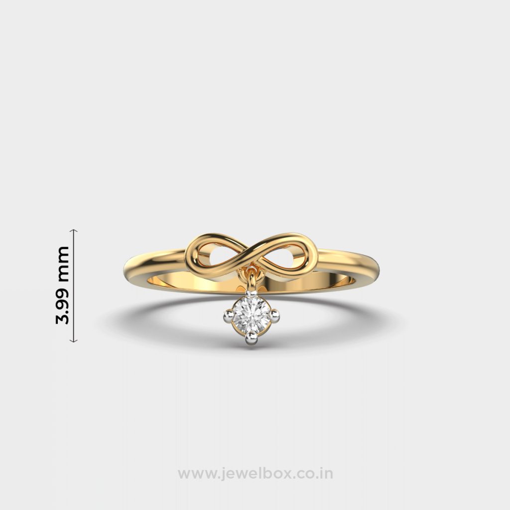 Infinity Inverted Drop Diamond Ring